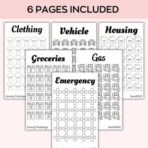 Pound Saving Challenge Printable, Savings Challenge Bundle, A6 Sized ...