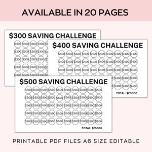 A6 Money Saving Challenge, Savings Tracker Printables, 100 Envelope ...