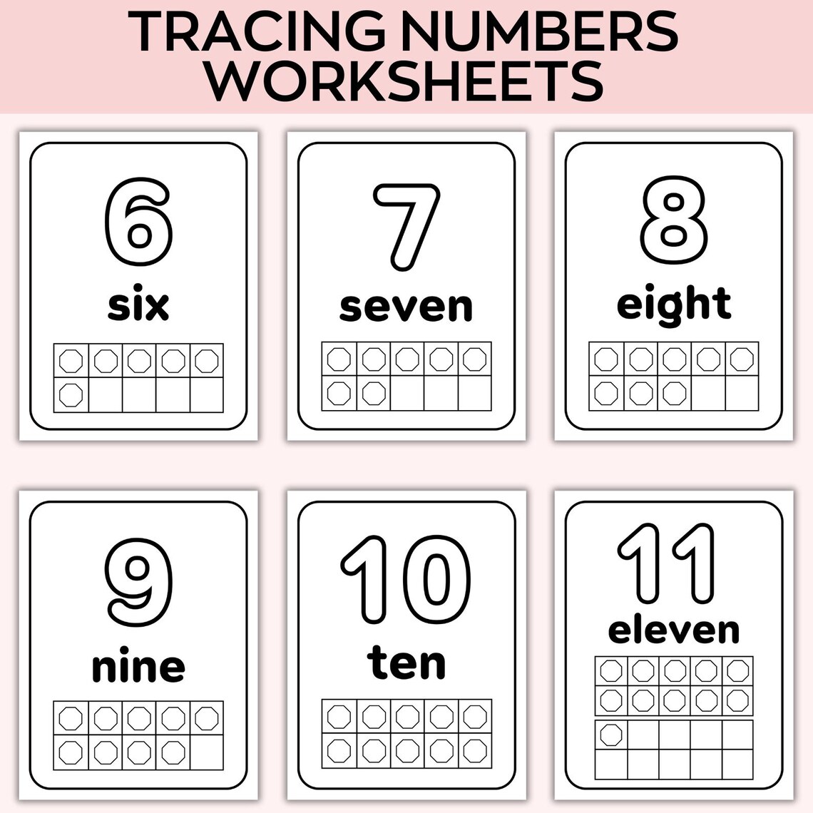 Number Tracing Worksheet, Pre-k Preschool Worksheet, Kindergarten ...