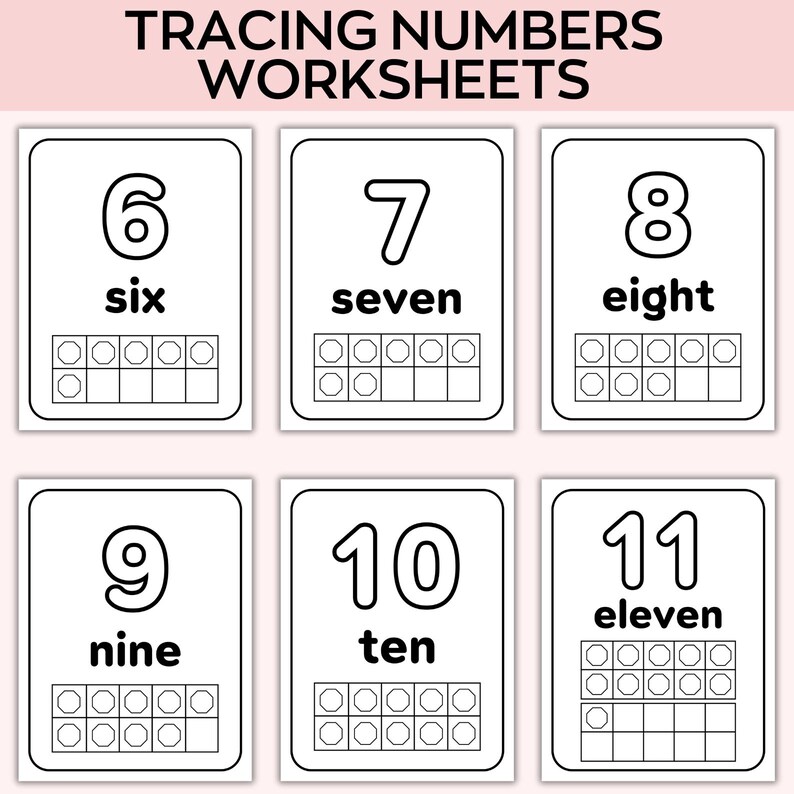 Number Tracing Worksheet, Pre-k Preschool Worksheet, Kindergarten ...