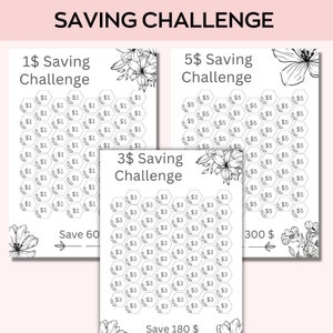 A6 Savings Challenge Printable, Savings Challenge Bundle, 1000 Savings ...