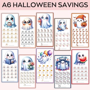 A6 Halloween Savings Printable Bundle, Spooky Cash Challenges, Low ...