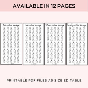 12 Printable Savings Challenge Bundle, A6 Saving Tracker, A6 Cash ...