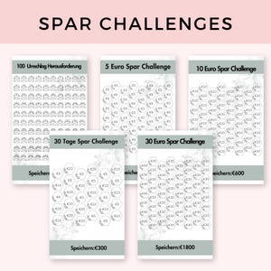 Mini Spar Challenge Bundle Mit Tracker Für A6 Budget Ordner, Spar ...