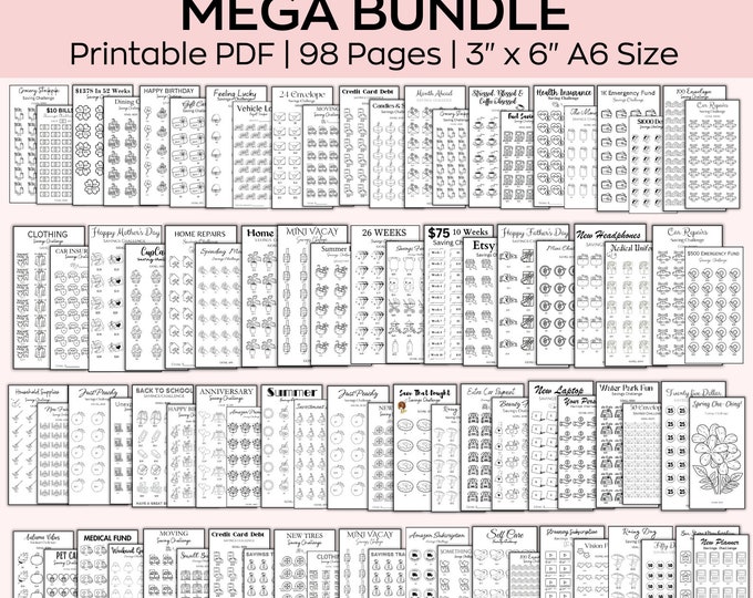 Printable 2P Saving Challenge / Penny Savings Challenge - Etsy
