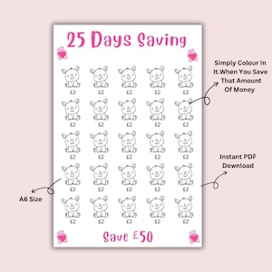 Pounds Kids Saving Challenge Printable, Mini Saving Challenge, Money ...