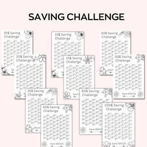 A6 Savings Challenge Printable, Savings Challenge Bundle, 1000 Savings ...