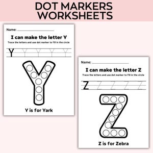 Alphabet Animal Dot Marker Worksheets, Dot Marker Activities for ...
