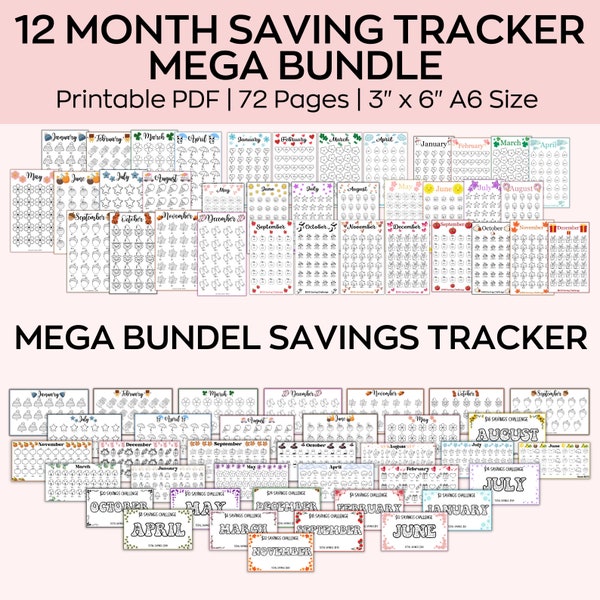 Mini Savings Challenge A6 - Etsy