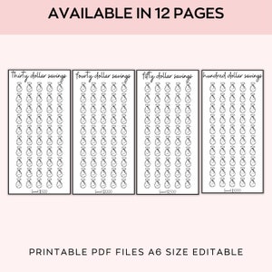 12 Printable Savings Challenge Bundle, A6 Saving Tracker, A6 Cash ...