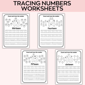 Number Tracing Worksheet, Pre-k Preschool Worksheet, Kindergarten ...