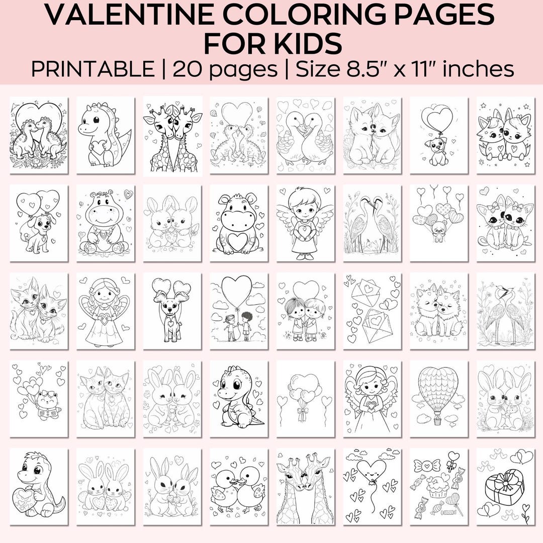 Happy Valentine Coloring Pages, Valentine Woodland Coloring Book ...