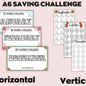 A6 Monthly Savings Challenge Printable Mega Bundle, Mini Savings ...