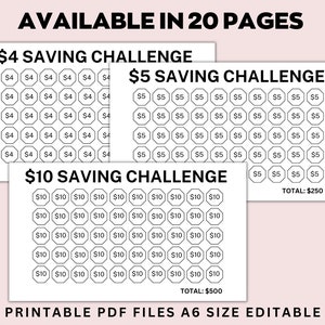 A6 Money Saving Challenge, Savings Tracker Printables, 100 Envelope ...