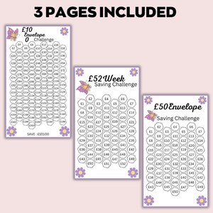 Pounds Savings Challenge Printable Daisy Flower Saving - Etsy
