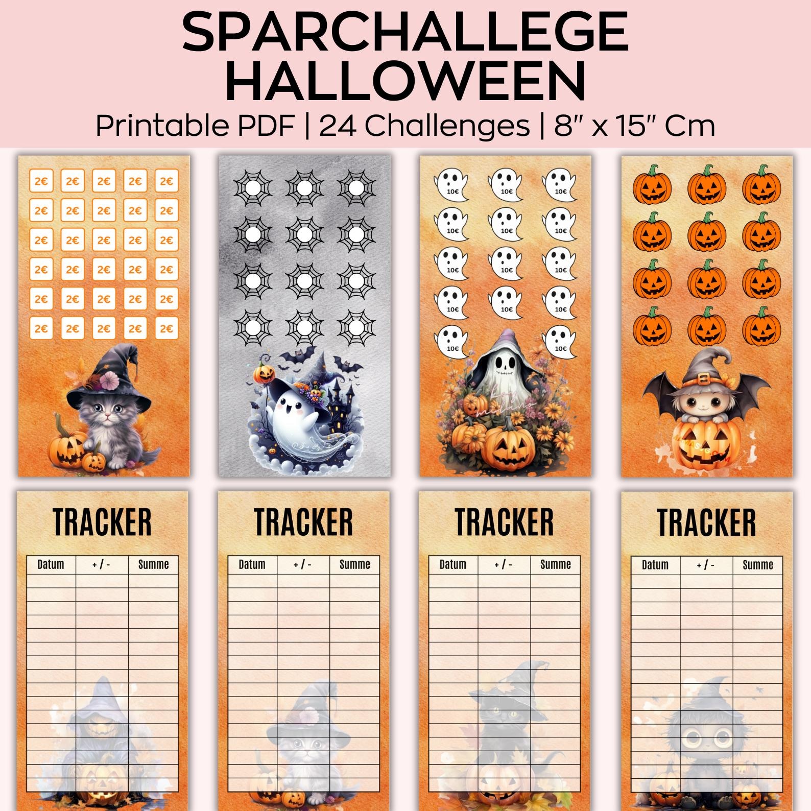 Halloween Game Savings Challenges Planer, Ghost Savings Challenges, Low ...