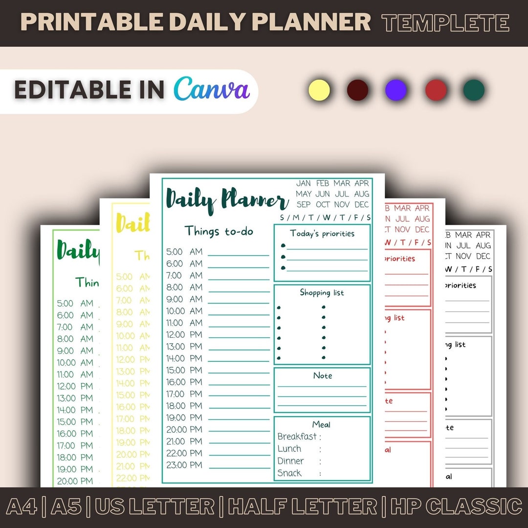 Adhd Planner Printable, Adhd Daily Planner, Digital Daily Routine ...