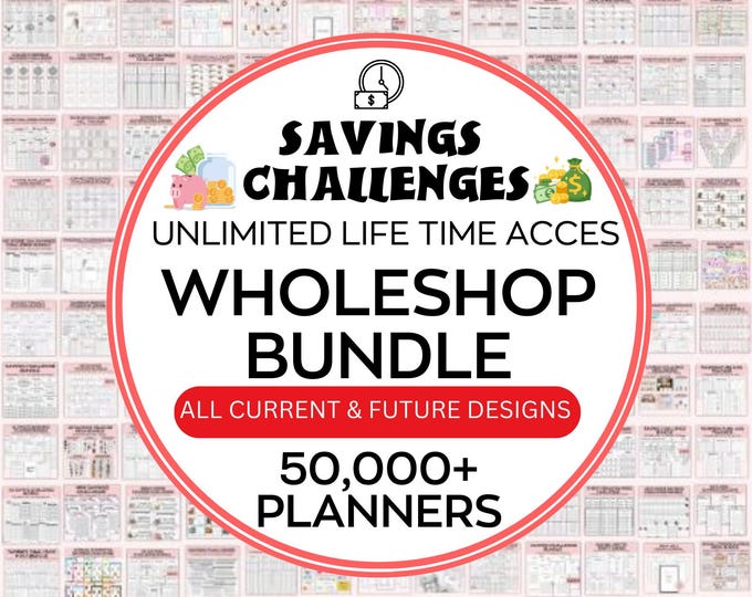 12 Month Savings Challenge | Laminated Savings Tracker Inserts| A6 Savings Challenge Bundle ...