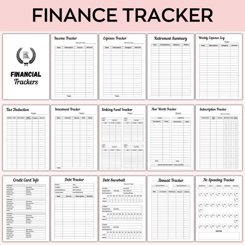 Budget Finance Planner Bundle Printable, Digital Budget Journal Ipad ...