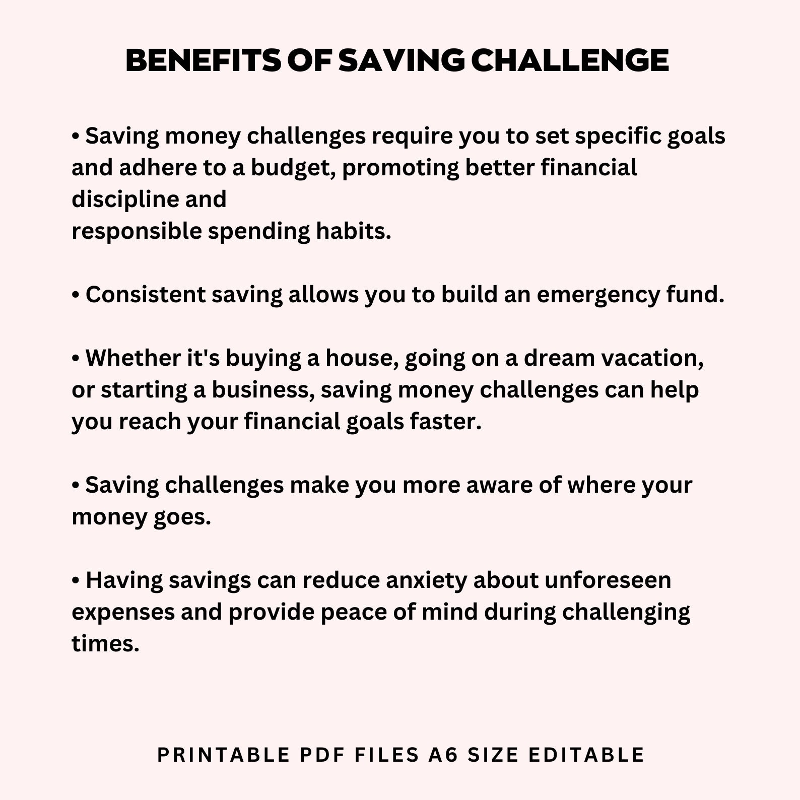 A6 Loan Debt Savings Challenge, 500 Dollars Savings Tracker, Mini ...