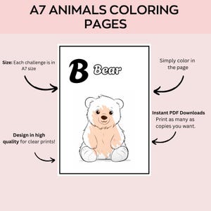 Animal Coloring Pages, 26 Alphabet Coloring Pages, Kindergarten ...