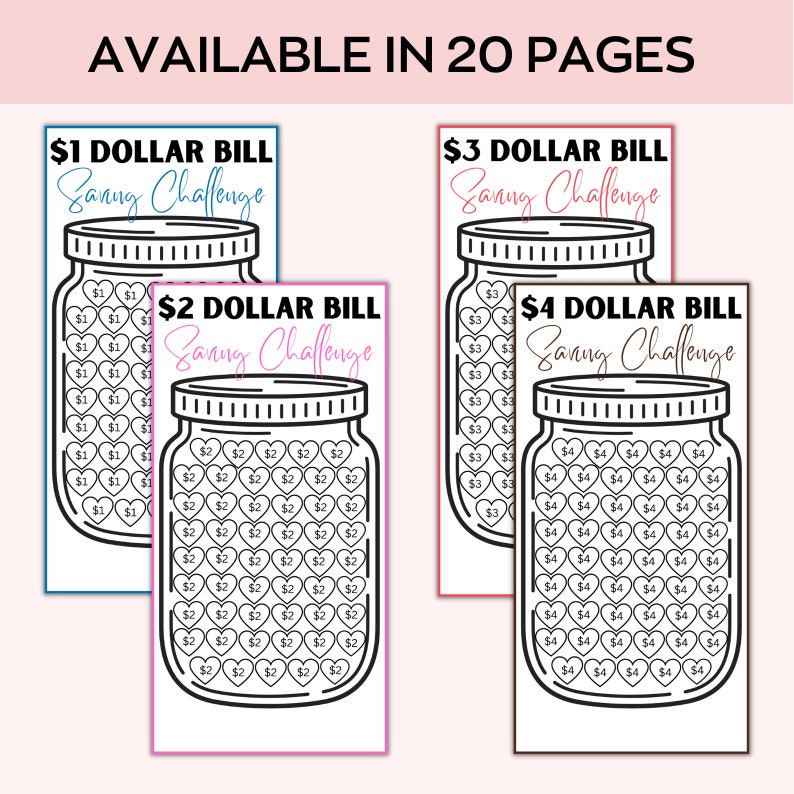 Mini Savings Challenge Bundle, Trackers Fits A6 Budget Binders, Savings ...