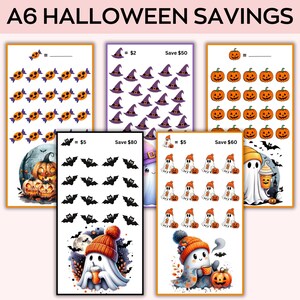 A6 Halloween Savings Printable Bundle, Spooky Cash Challenges, Low ...