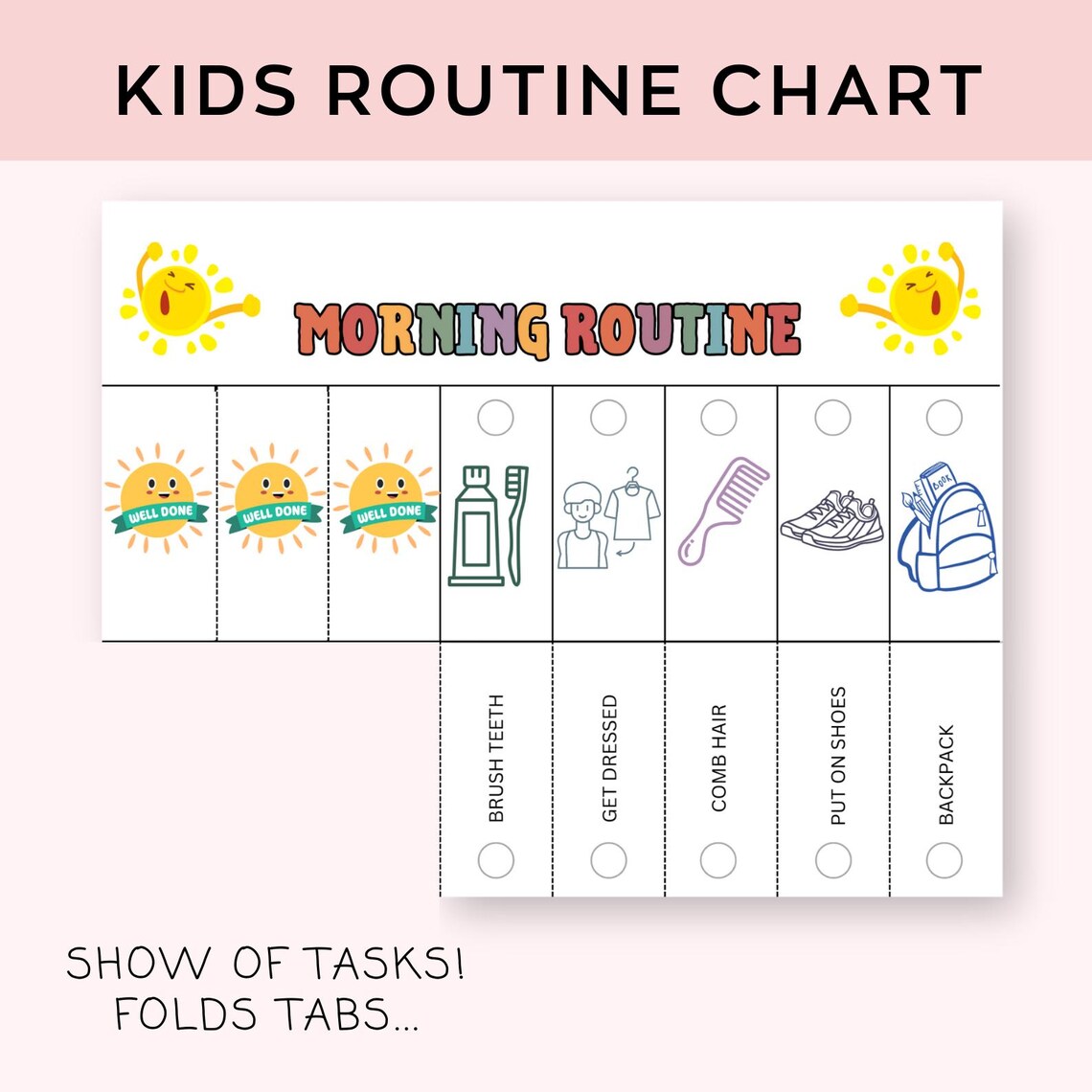 Kids Flip Routine Charts Printablebundle, Morning Chart, Bedtime ...