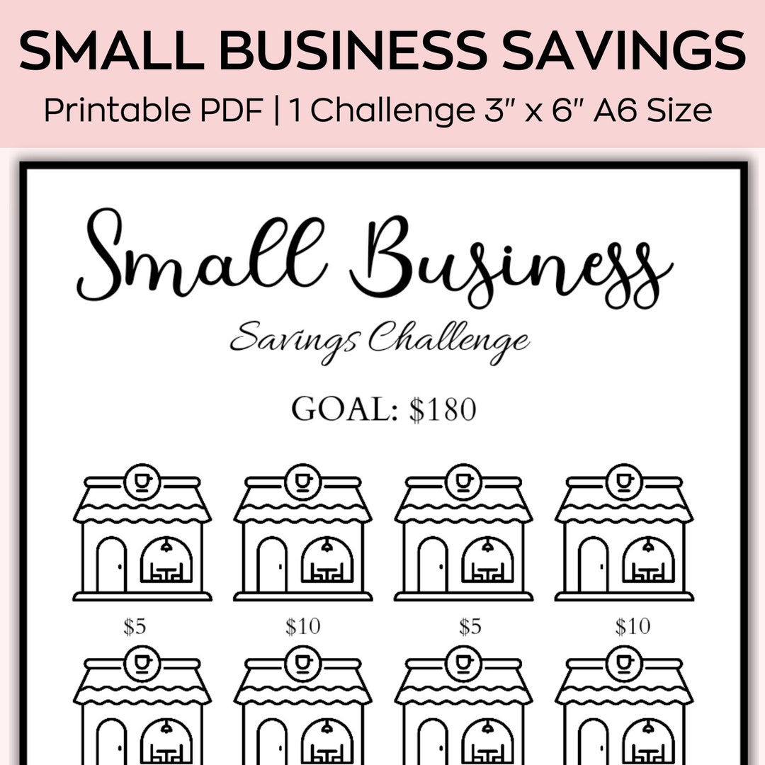 A6 Small Business Savings Challenge,mini Savings Challenge,save 180 ...