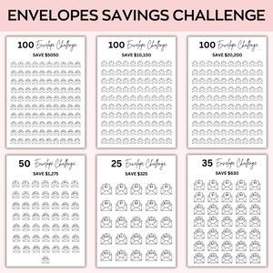100 Envelope Saving Challenge, A6 Mini Savings Challenge Bundle, Money ...