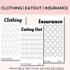 Savings Challenge Printable, Customized Savings Challenge Bundle, A6 ...