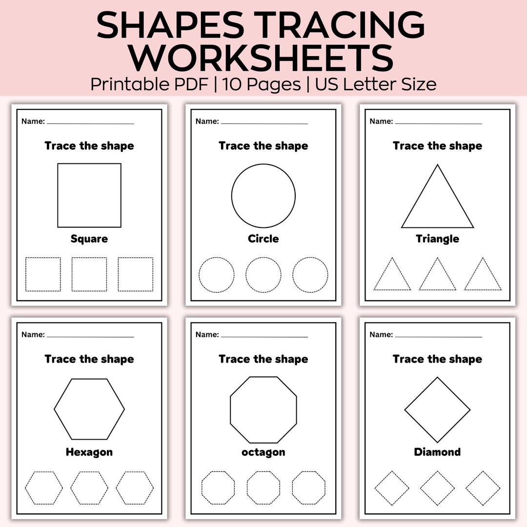 Number Tracing Worksheet, Pre-k Preschool Worksheet, Kindergarten ...