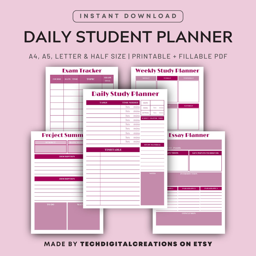 Ultimate Student Planner, College Planner, University Planner, Academic ...
