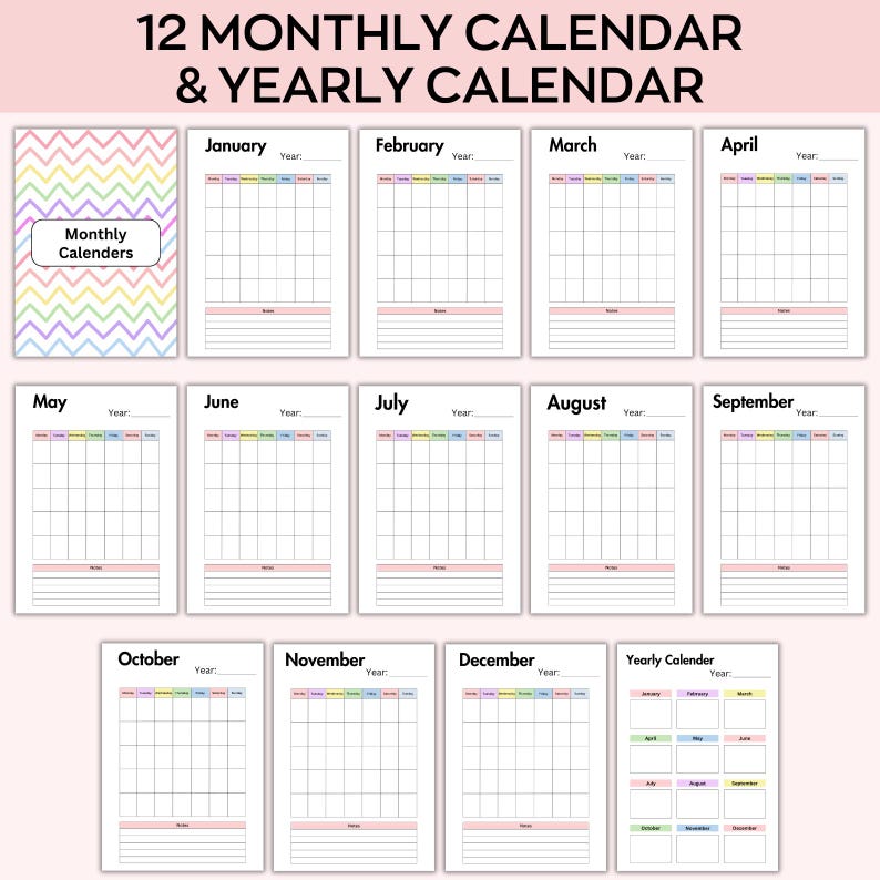 Rainbow Budget Finance Planner Bundle Printable, Digital Finance ...