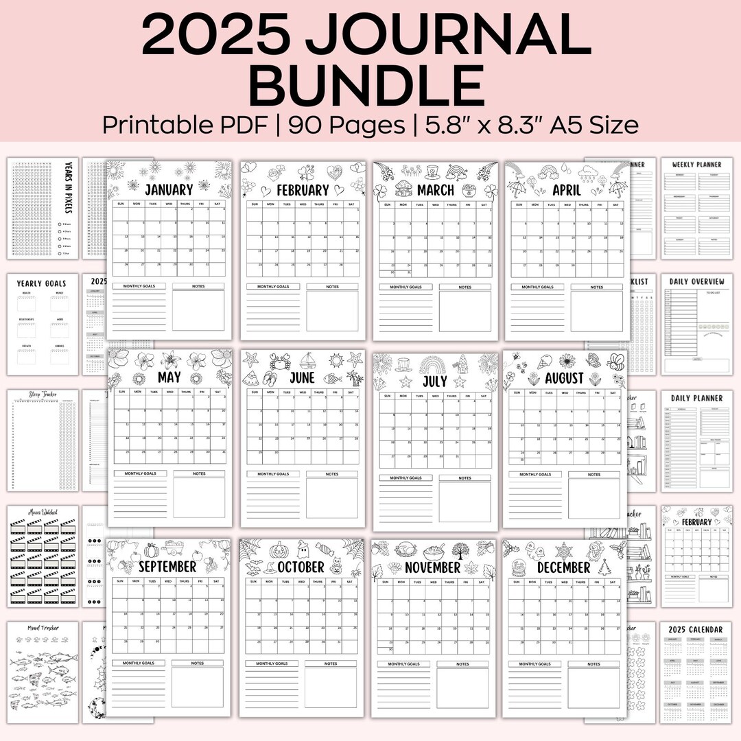 2025 Savings Challenge Printable Mega Bundle, Savings Tracker, 2025 ...