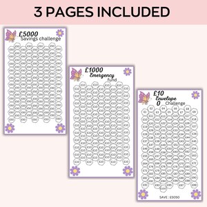 Pounds Savings Challenge Printable, Daisy Flower Saving Tacker,a6 Mini ...
