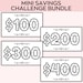 A6 Mini Savings Challenge Bundle, Low-income Savings, Budget Binder ...