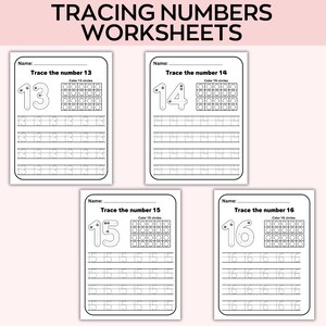 Number Tracing Worksheet, Pre-k Preschool Worksheet, Kindergarten ...