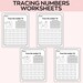 Number Tracing Worksheet, Pre-k Preschool Worksheet, Kindergarten ...