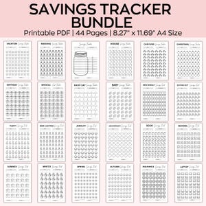 A6 Saving Tracker Bundle, Money Savings Challenge Printable, Finance ...