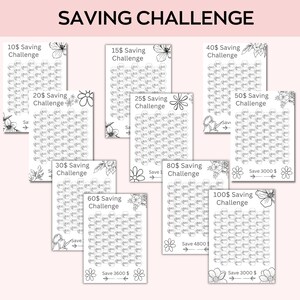 A6 Savings Challenge Printable, Savings Challenge Bundle, 1000 Savings ...