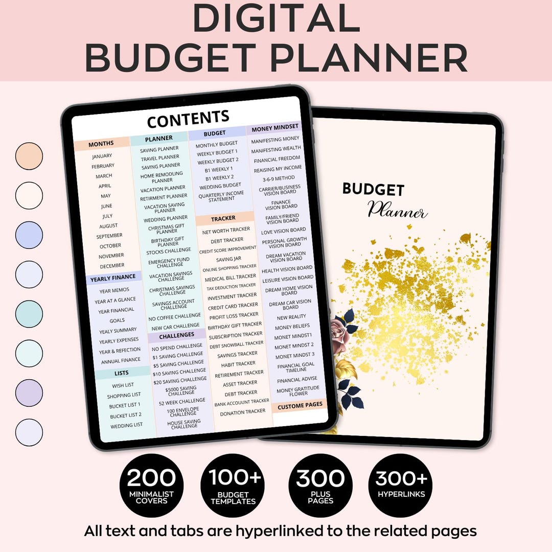 Digital Budget Planner, Goodnotes Planner, Monthly Budget, Habit ...