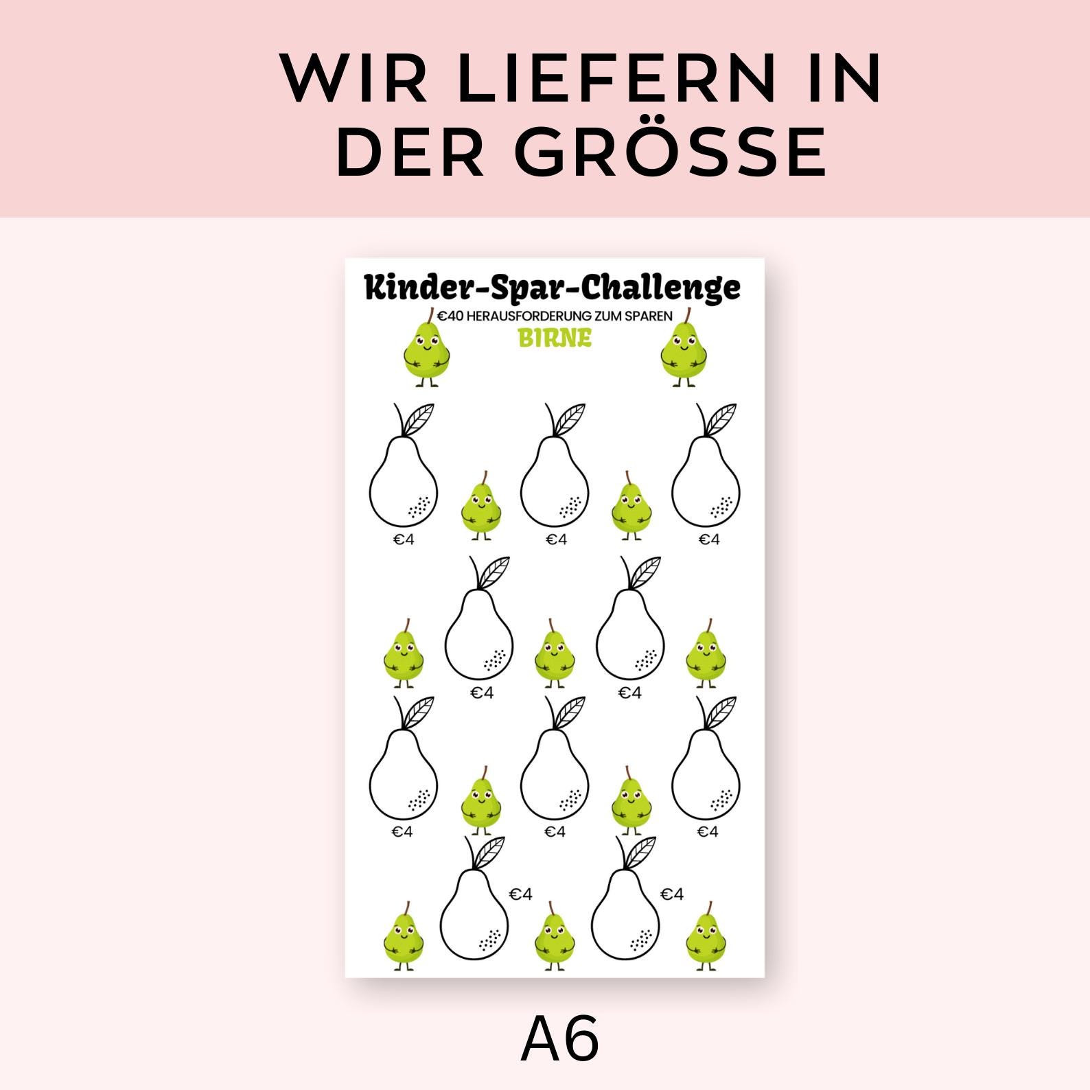 Kinder Spar Challenge Zum Ausdrucken, Obst Mix Spar Challenge, Mini ...