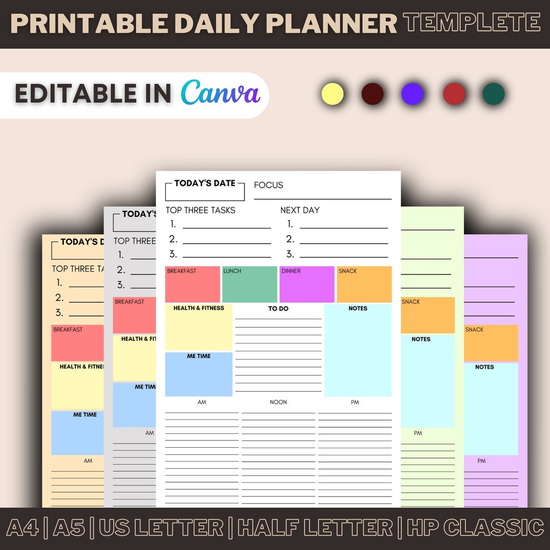 Adhd Planner Printable, Adhd Daily Planner, Digital Daily Routine ...