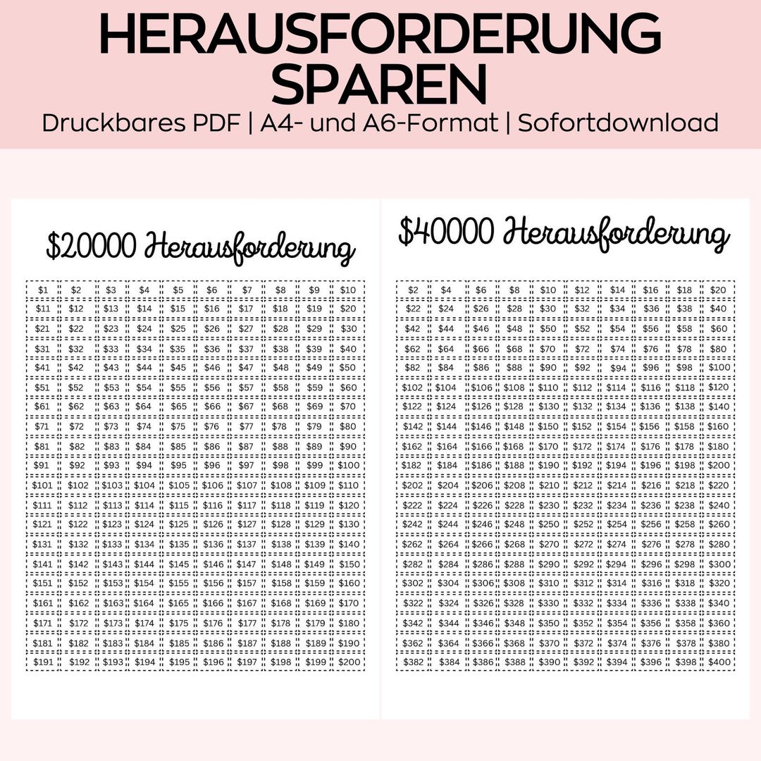 Couple Weekly Saving Challenge, 20K, 40k Money Saving Challenge ...