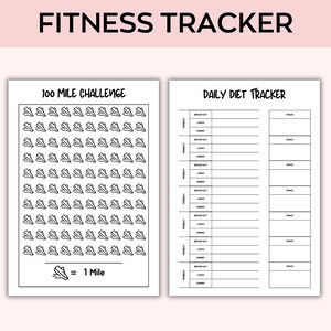 Fitness Tracker Bundle, Meal Planner Printable, Weight Loss Tracker ...