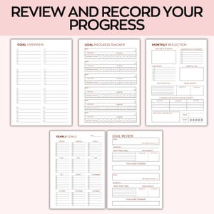 12 Goal Setting Planner Printable Worksheets Bundle, Weekly, Monthly ...