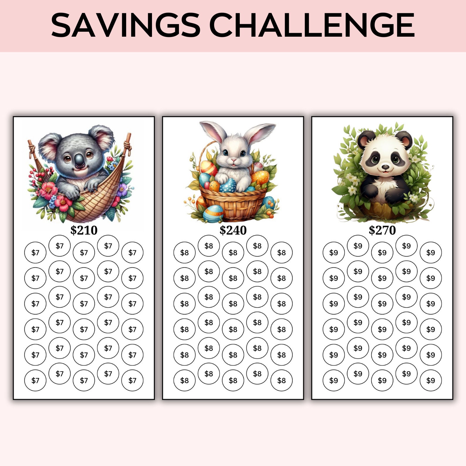 Low Income Savings Challenge Bundle, A6 Money Savings Challenge ...