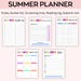 2024 SUMMER Editable Planner Bundle - Calendar, Checklist, Reading List ...