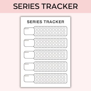 Series Tracker, A5 Journal Page Printable, Episode Tracker, Monthly ...